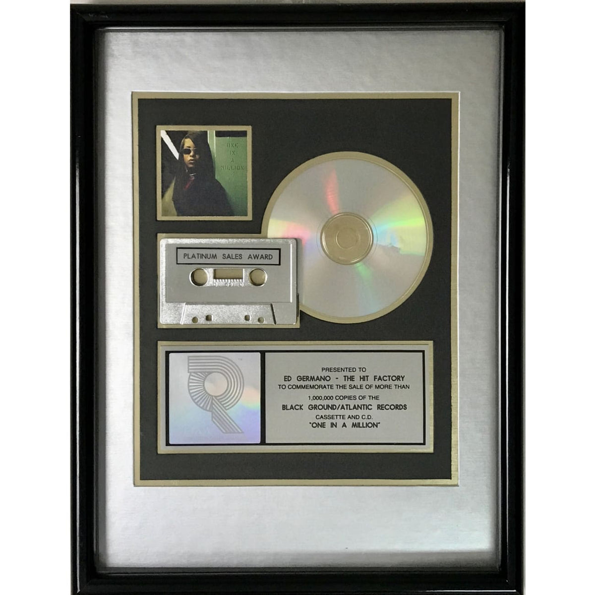 musicgoldmine.com Aaliyah One In A Million RIAA Platinum Album Award – MusicGoldmine.com