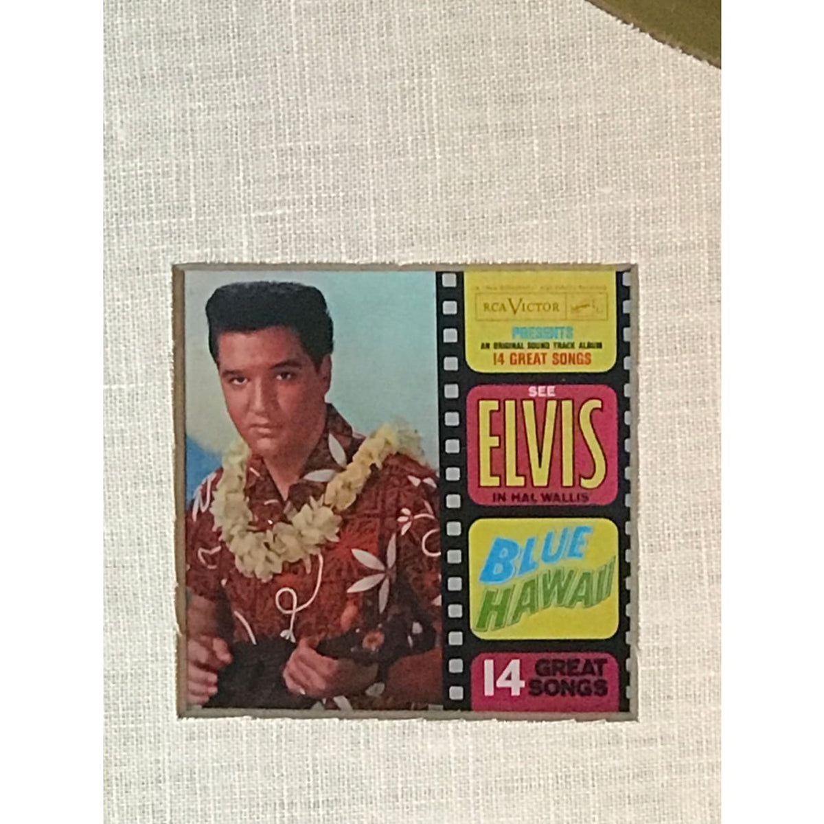 musicgoldmine.com - Elvis Presley Blue Hawaii RIAA Gold Album Award presented to Elvis Presley ...