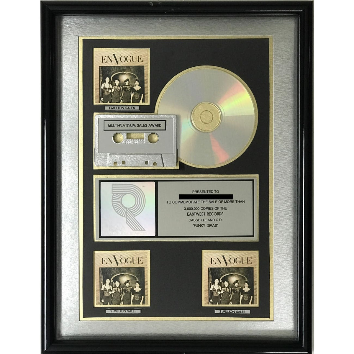 musicgoldmine.com - En Vogue Funky Divas RIAA 3x Multi-Platinum Album Award – MusicGoldmine.com