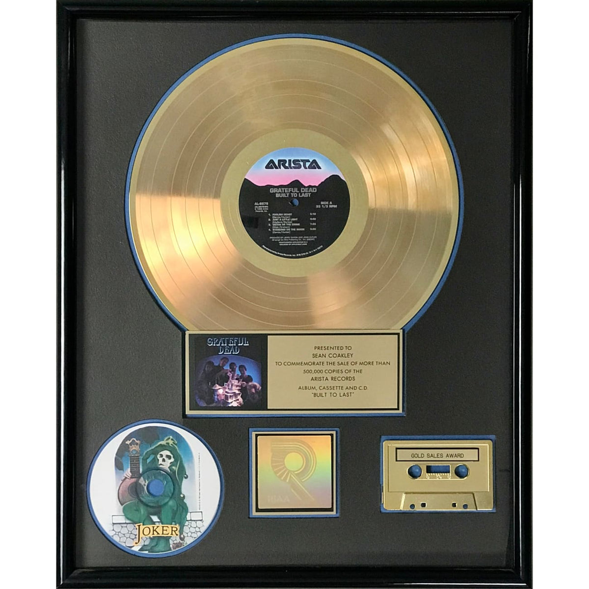 musicgoldmine.com - Grateful Dead Built To Last RIAA Gold Album Award – MusicGoldmine.com