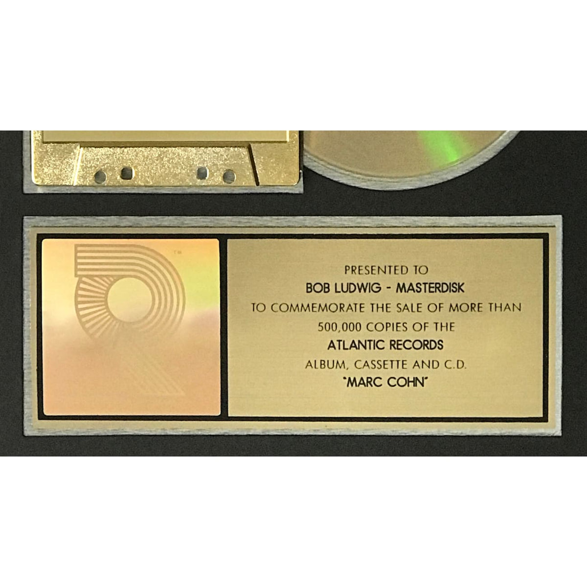 musicgoldmine.com - Marc Cohn self-titled debut RIAA Gold Album Award – MusicGoldmine.com