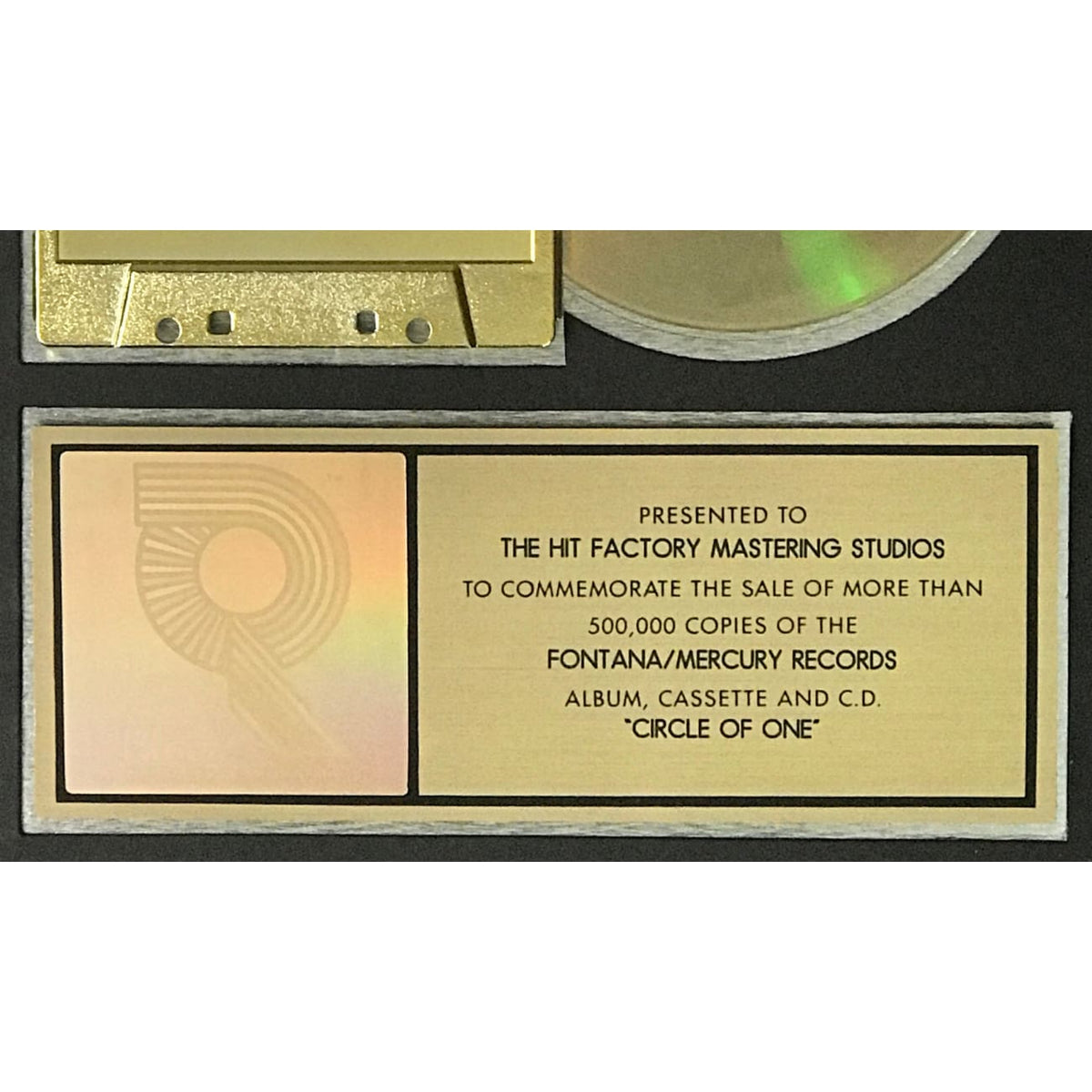 musicgoldmine.com - Oleta Adams Circle Of One RIAA Gold Album Award – MusicGoldmine.com