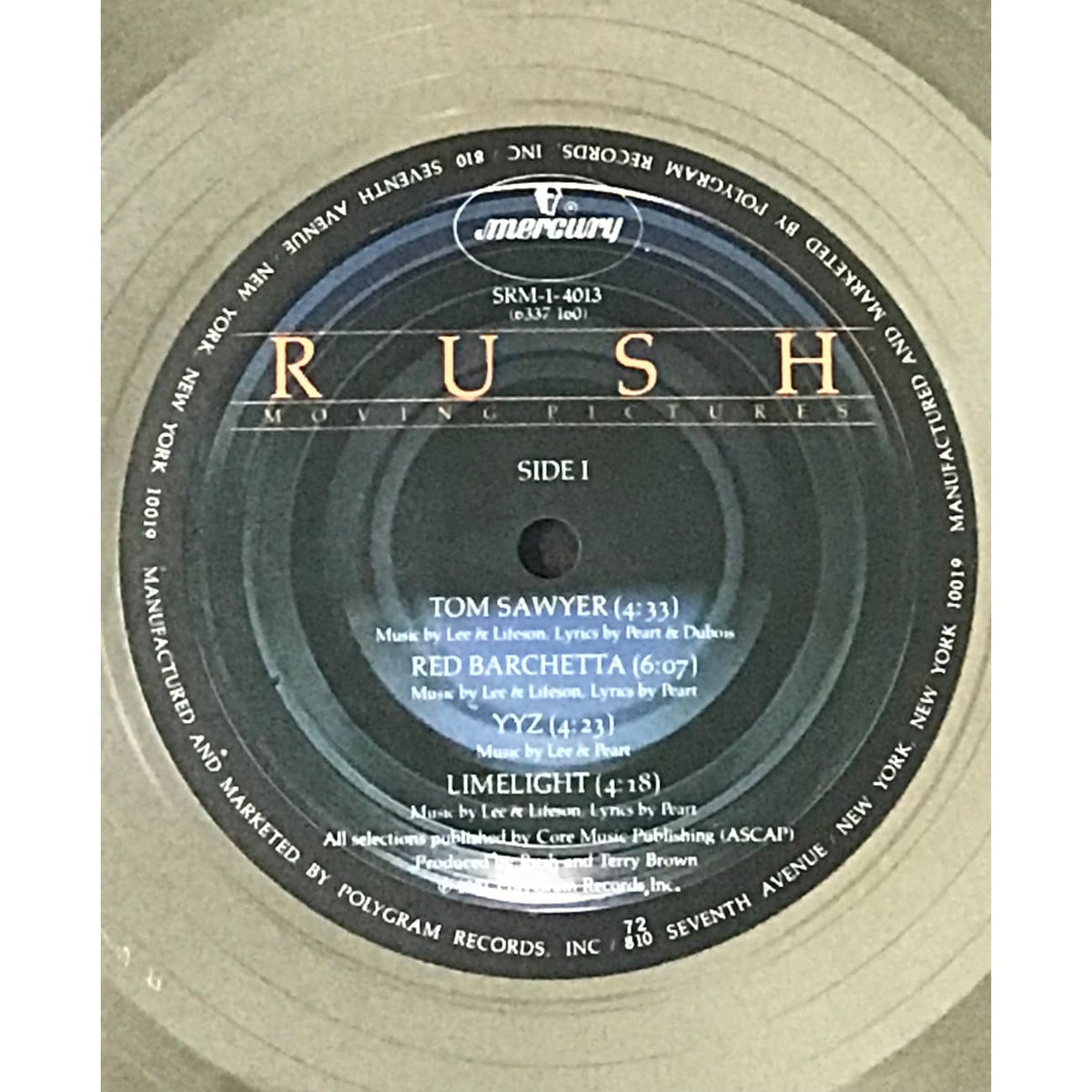 musicgoldmine.com - Rush Moving Pictures RIAA Platinum Album Award – MusicGoldmine.com
