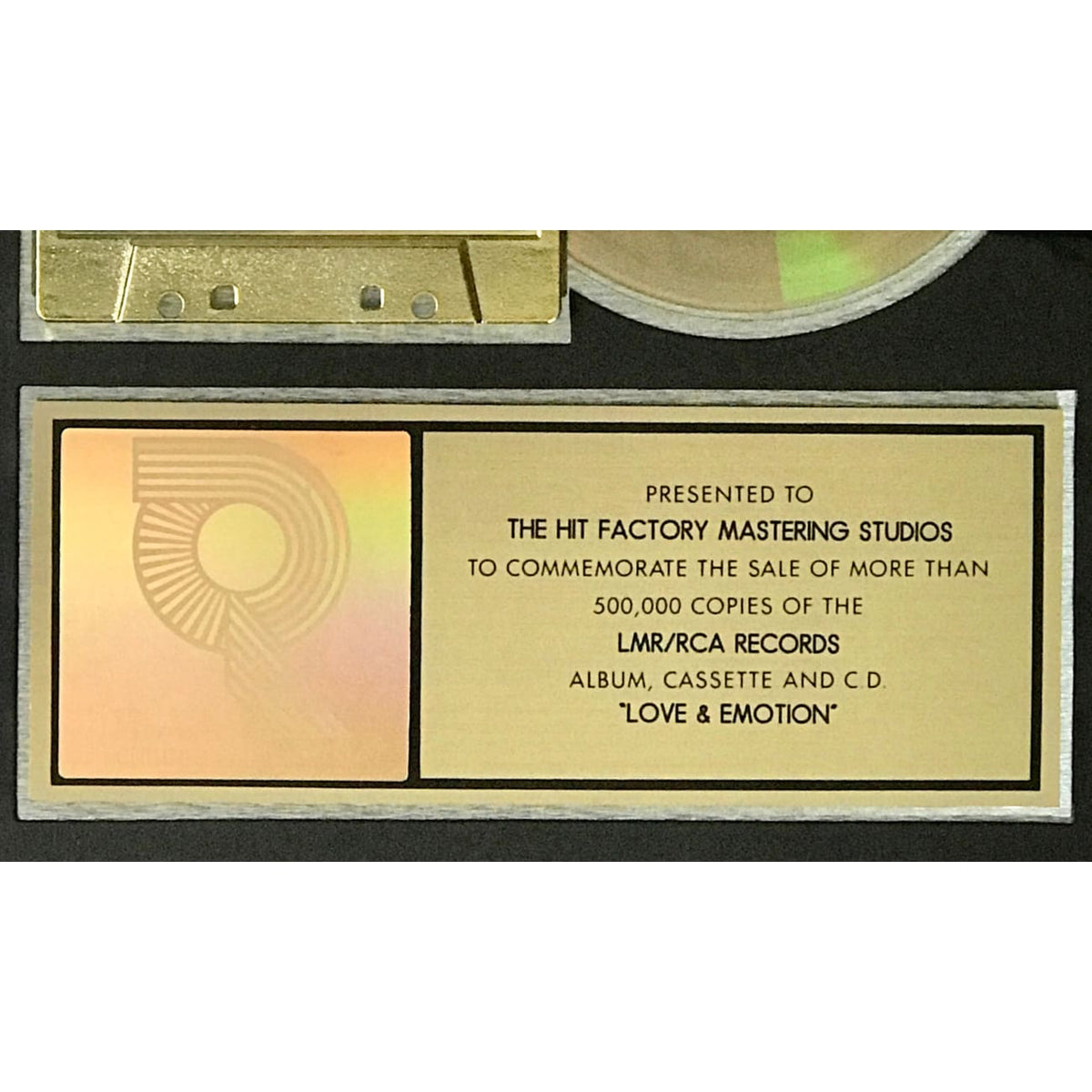 musicgoldmine.com - Stevie B Love And Emotion RIAA Gold Album Award – MusicGoldmine.com