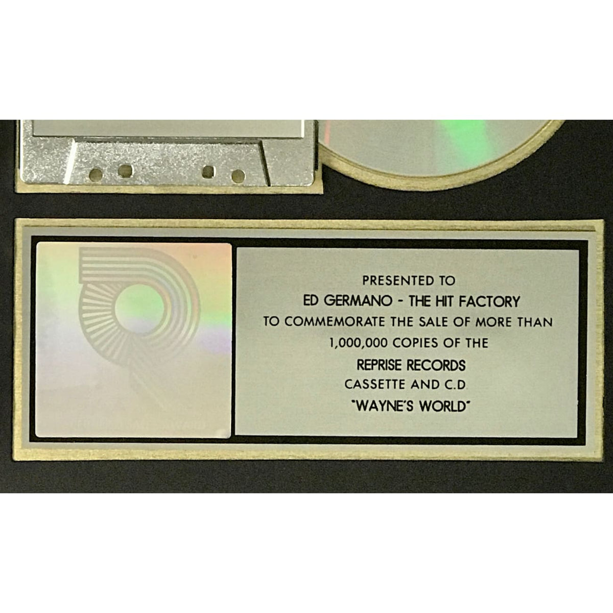 musicgoldmine.com - Wayne's World Soundtrack RIAA Platinum Album Award – MusicGoldmine.com