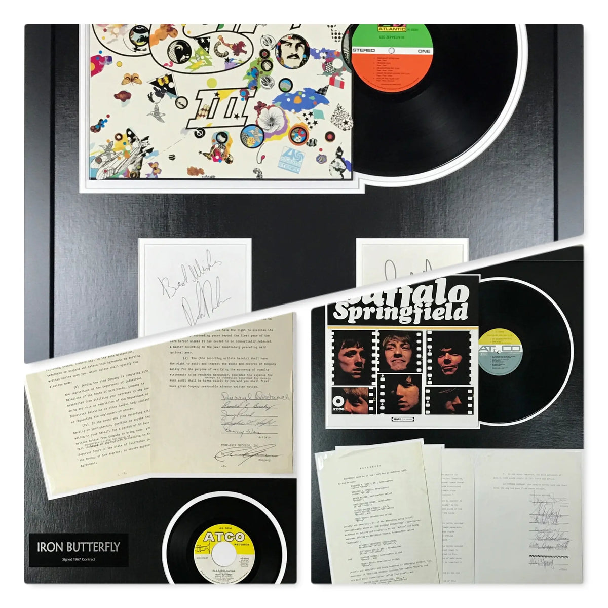 Ultra Rare Artist Autographs Highlight These Classic Rock Collages ...