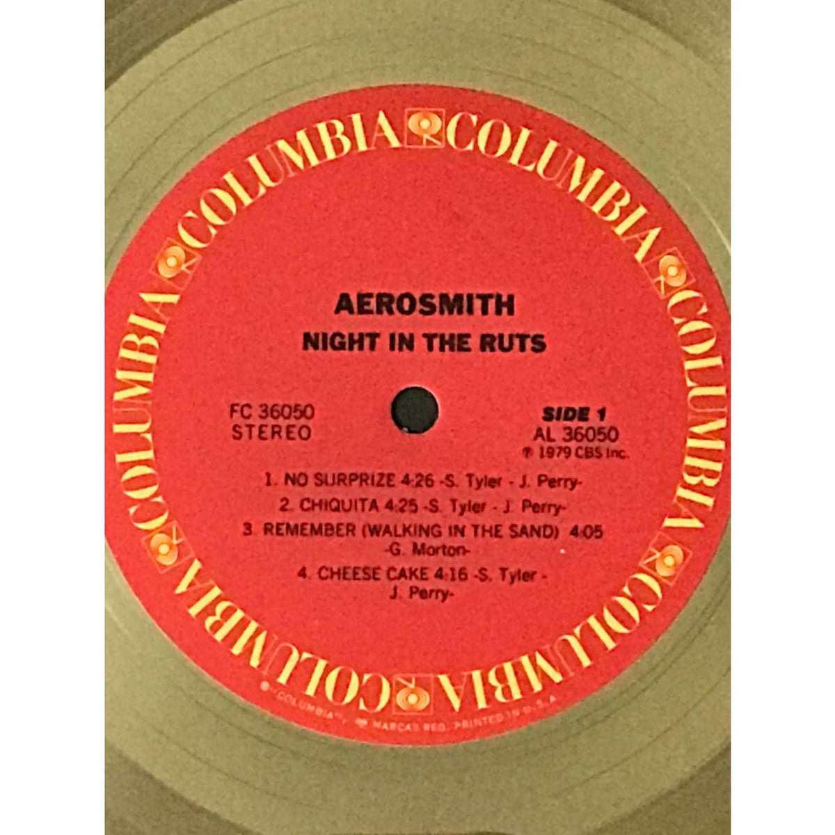 musicgoldmine.com - Aerosmith Night In The Ruts RIAA Gold Album Award ...