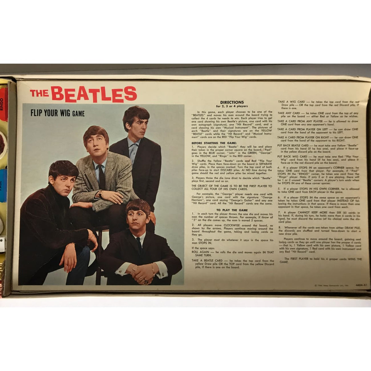 musicgoldmine.com - Beatles Flip Your Wig Game 1964 Milton Bradley ...