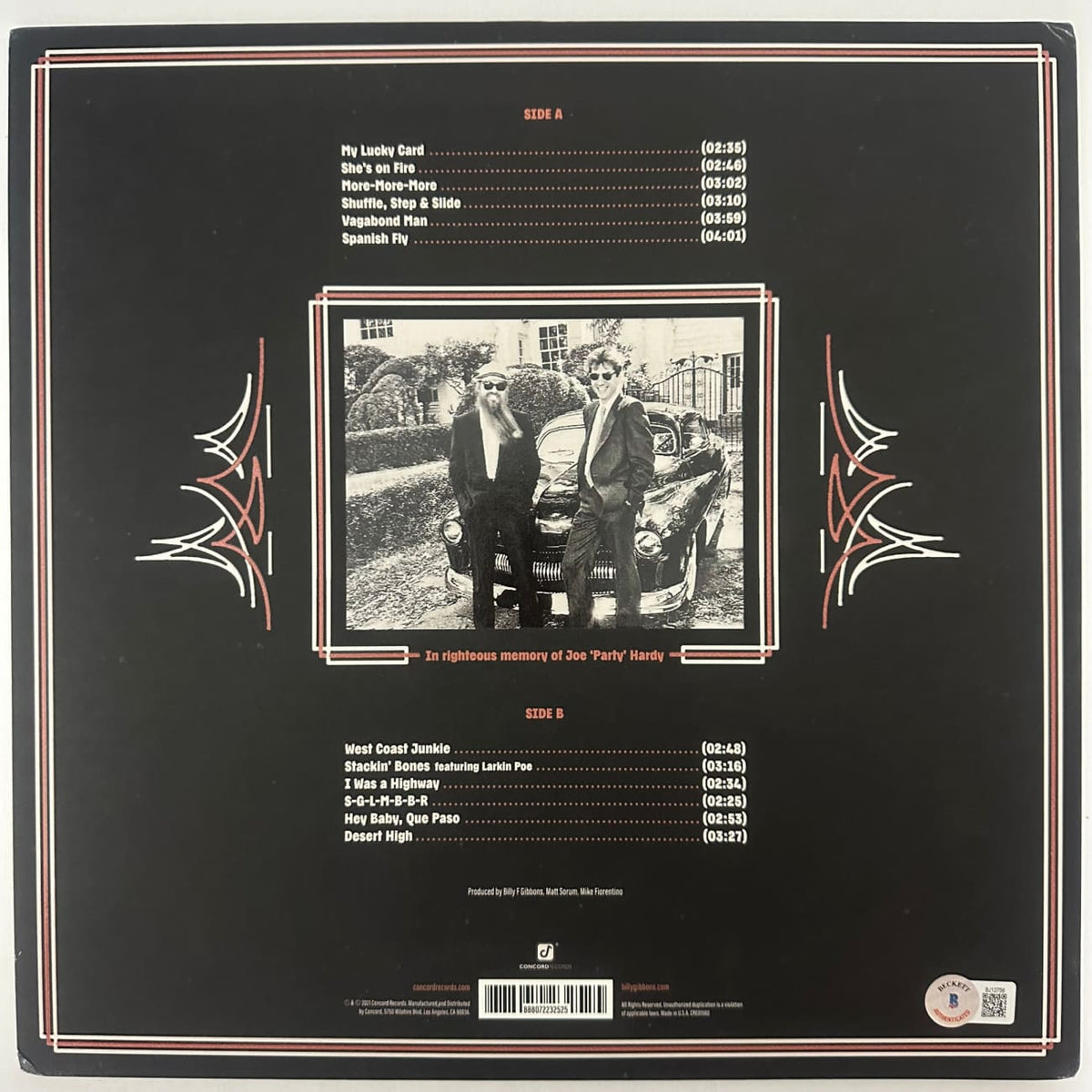 musicgoldmine.com - Billy Gibbons (ZZ Top) Hardware Album signed by ...