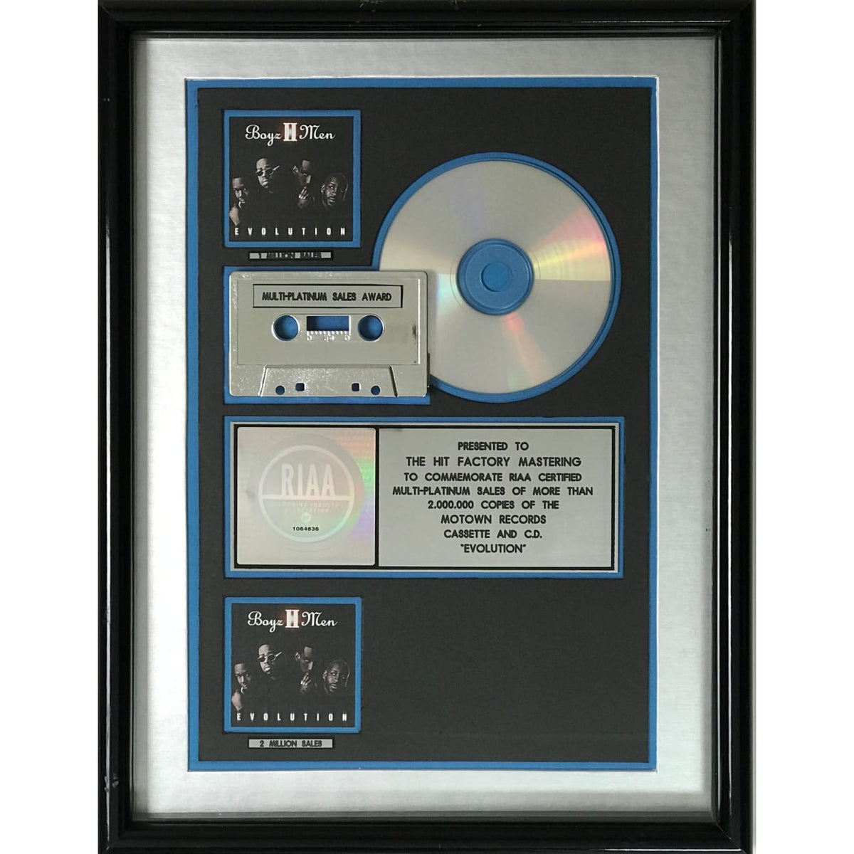 musicgoldmine.com - Boyz II Men Evolution RIAA 2x Multi-Platinum Album ...