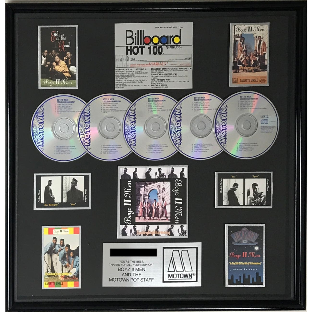 musicgoldmine.com - Boyz II Men Motown Records Billboard Chart Award – MusicGoldmine.com