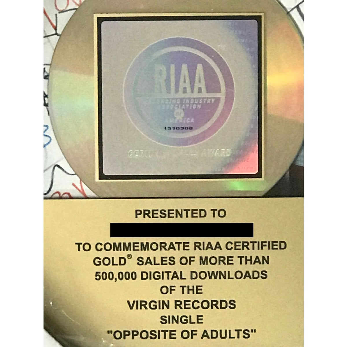 musicgoldmine.com - Chiddy Bang "Opposite Of Adults" RIAA Gold Single ...