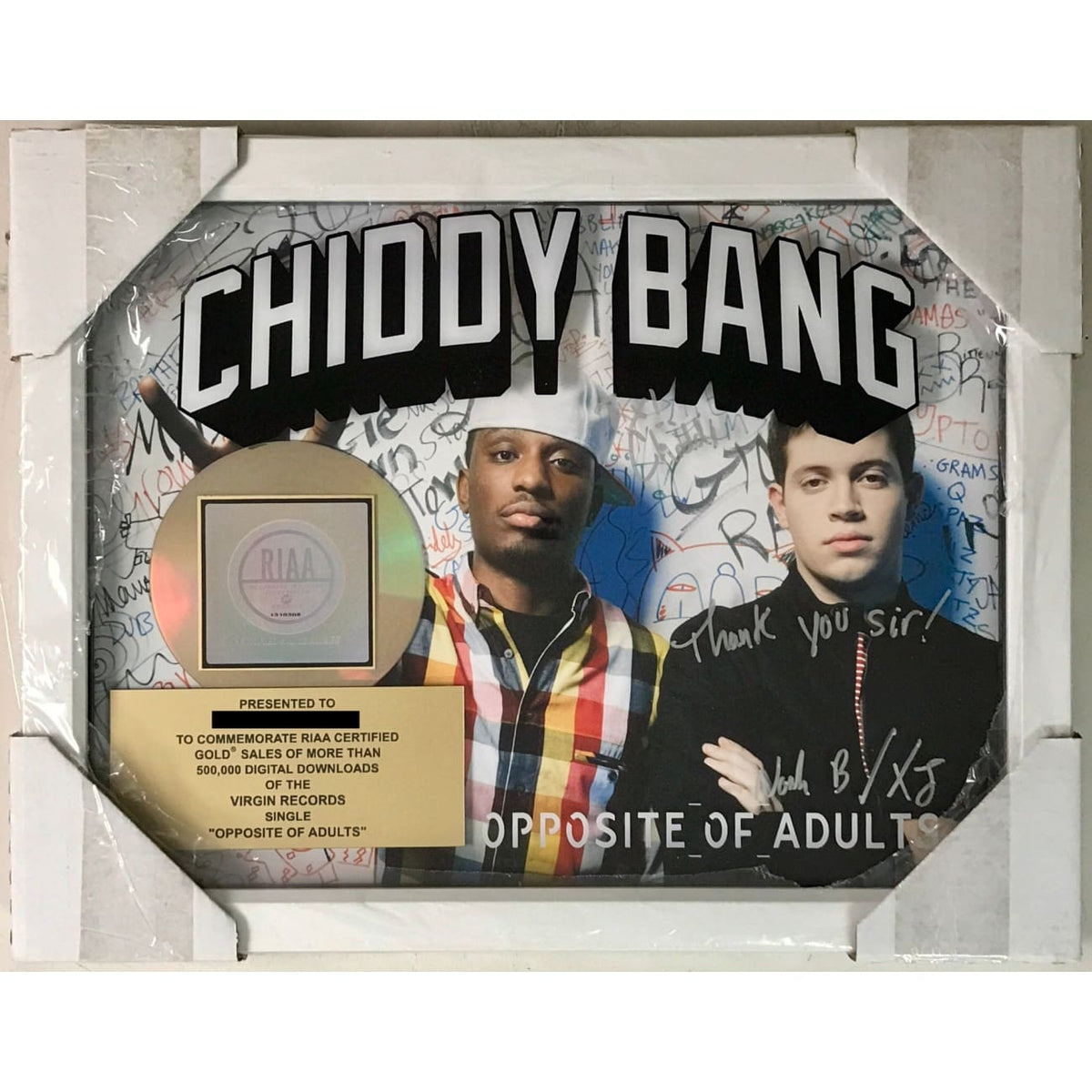 musicgoldmine.com - Chiddy Bang "Opposite Of Adults" RIAA Gold Single ...