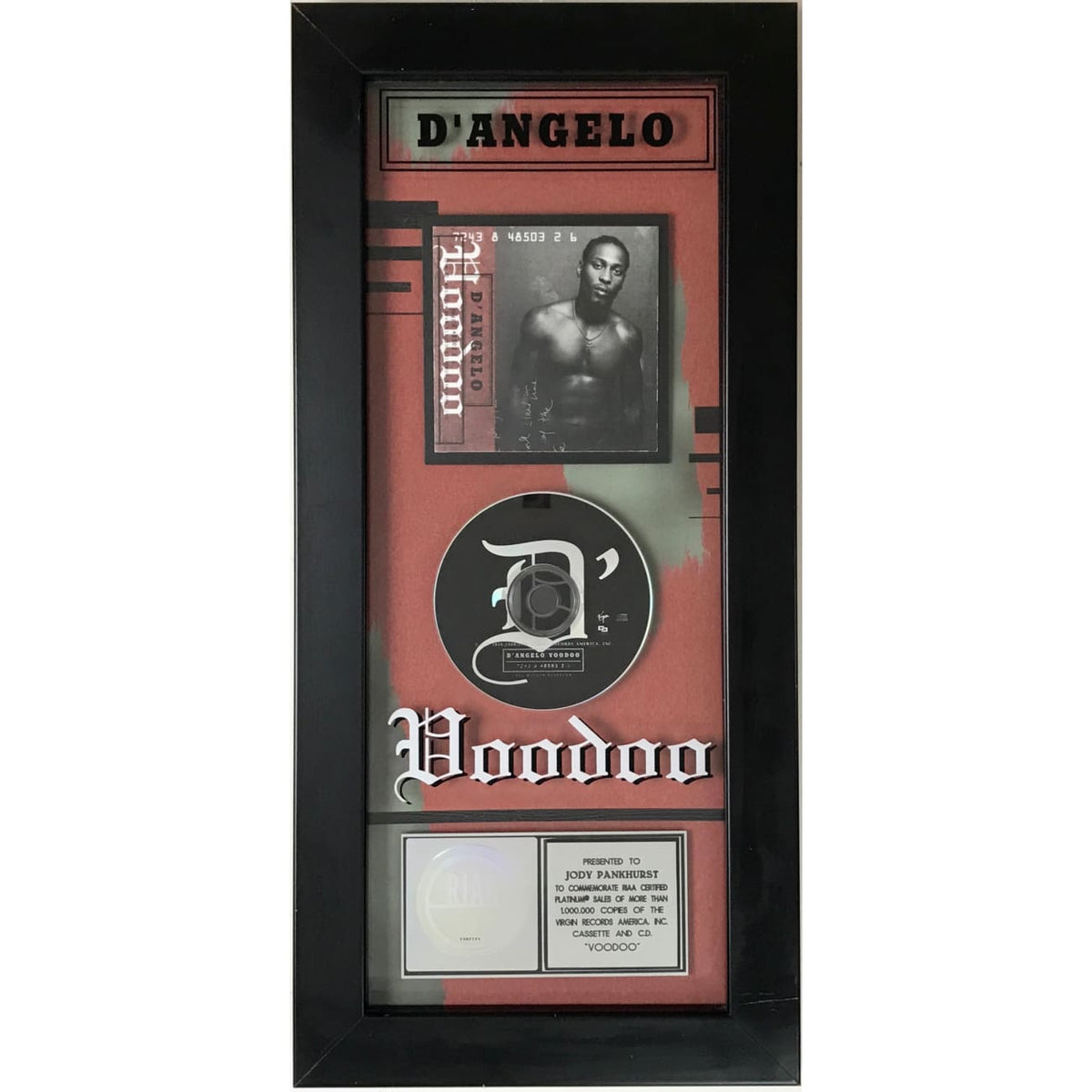 musicgoldmine.com - D'Angelo Voodoo RIAA Platinum Album Award ...