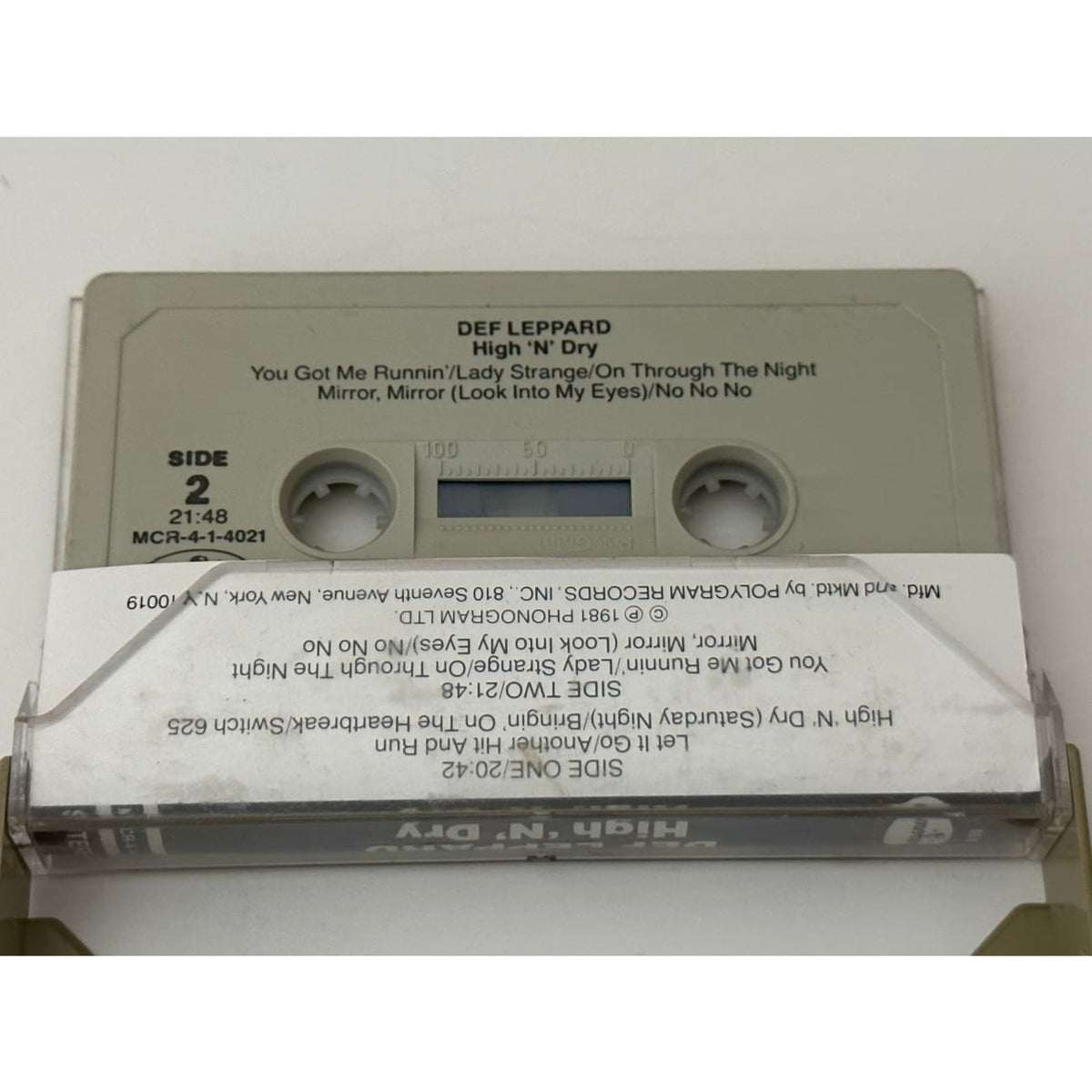 musicgoldmine.com - Def Leppard High ’N’ Dry 1981 Cassette MCR-4-1-4021 ...