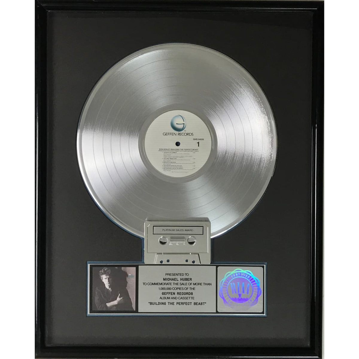 musicgoldmine.com - Don Henley Building The Perfect Beast RIAA Platinum ...