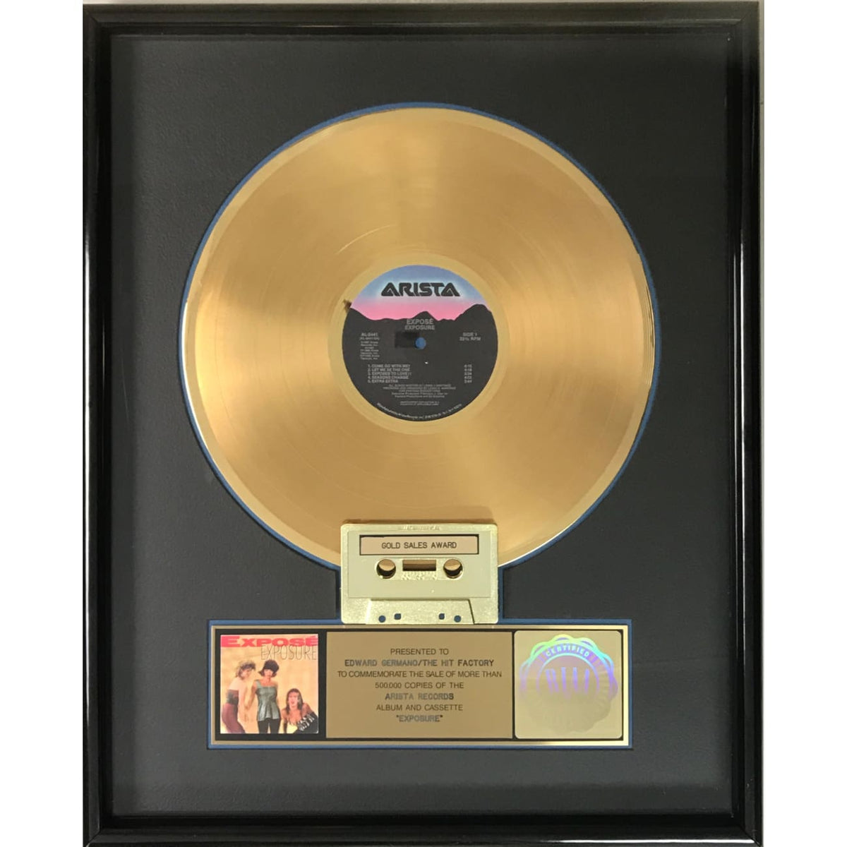 musicgoldmine.com - Exposé Exposure RIAA Gold Album Award ...