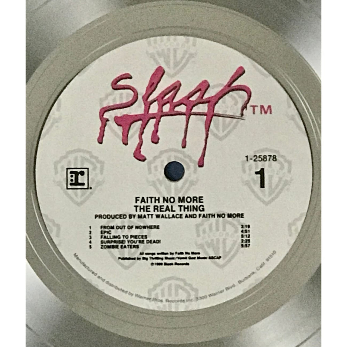 musicgoldmine.com - Faith No More The Real Thing RIAA Platinum Album ...