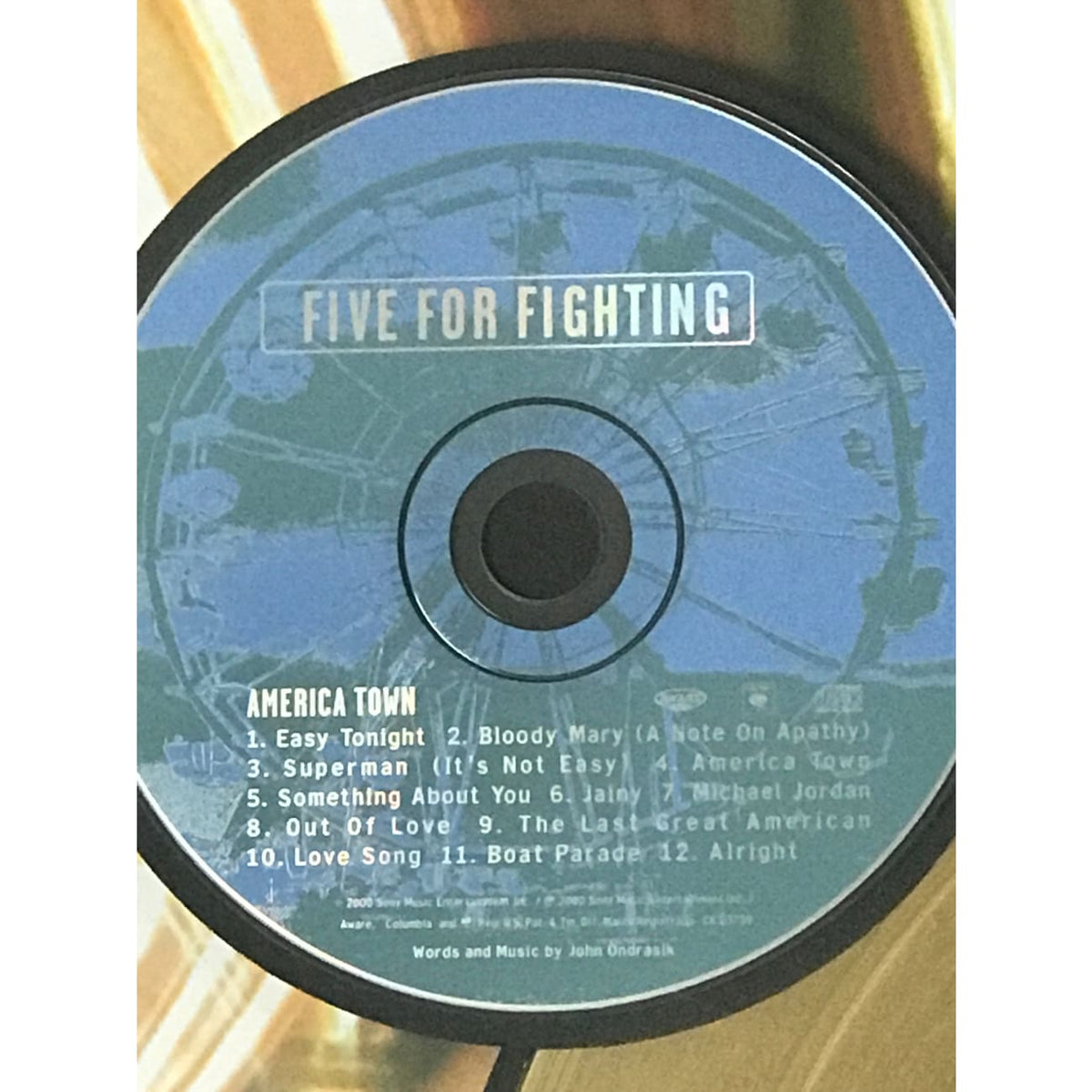musicgoldmine.com - Five For Fighting America Town RIAA Gold Award ...