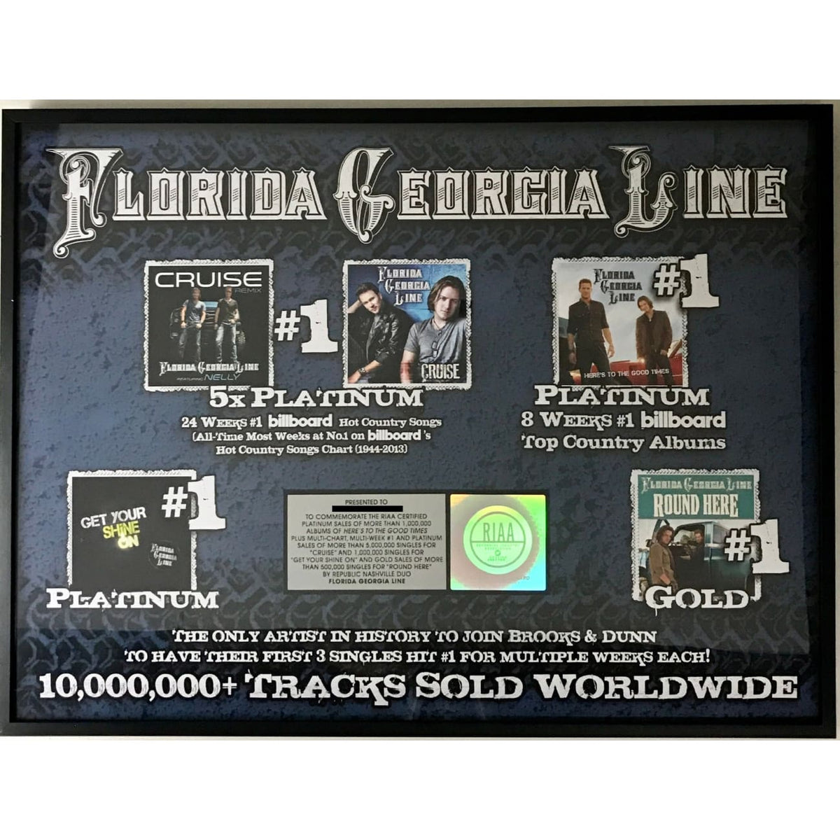 musicgoldmine.com - Florida Georgia Line RIAA Multi-Platinum Combo ...