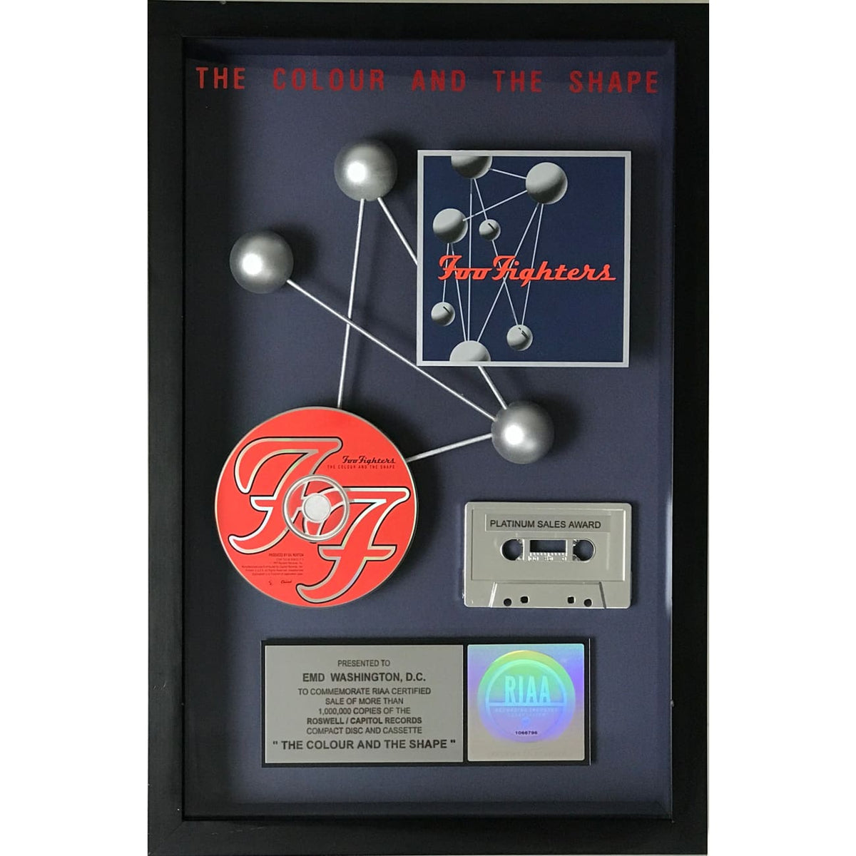 musicgoldmine.com - Foo Fighters The Colour And The Shape RIAA Platinum ...