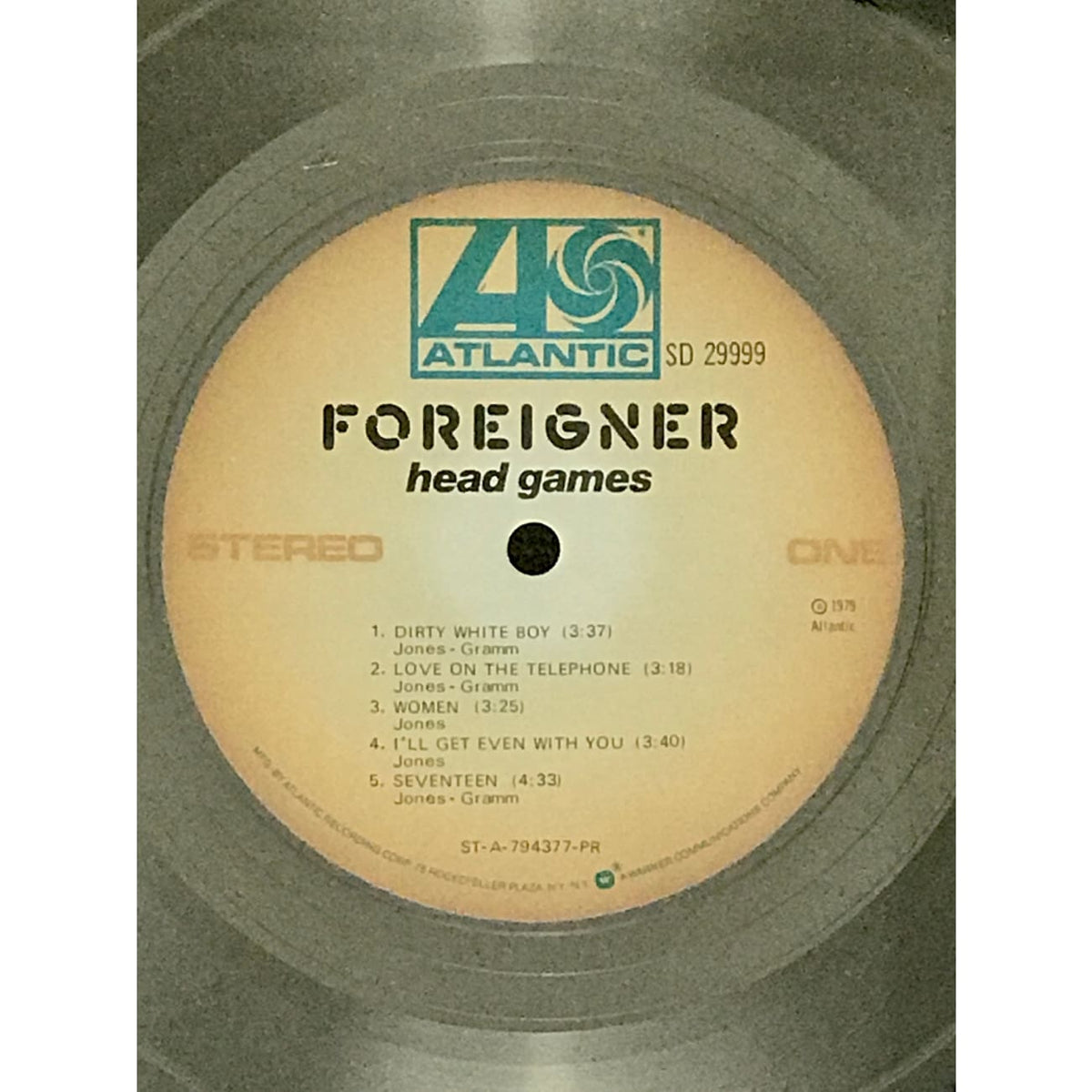 musicgoldmine.com - Foreigner Head Games RIAA Platinum Album Award ...