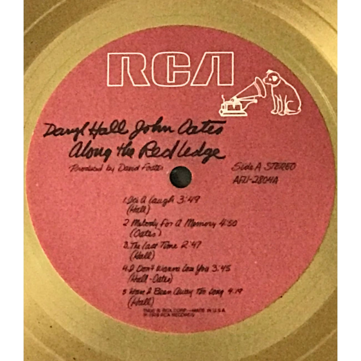 musicgoldmine.com - Hall & Oates Along The Red Ledge RIAA Gold Album ...