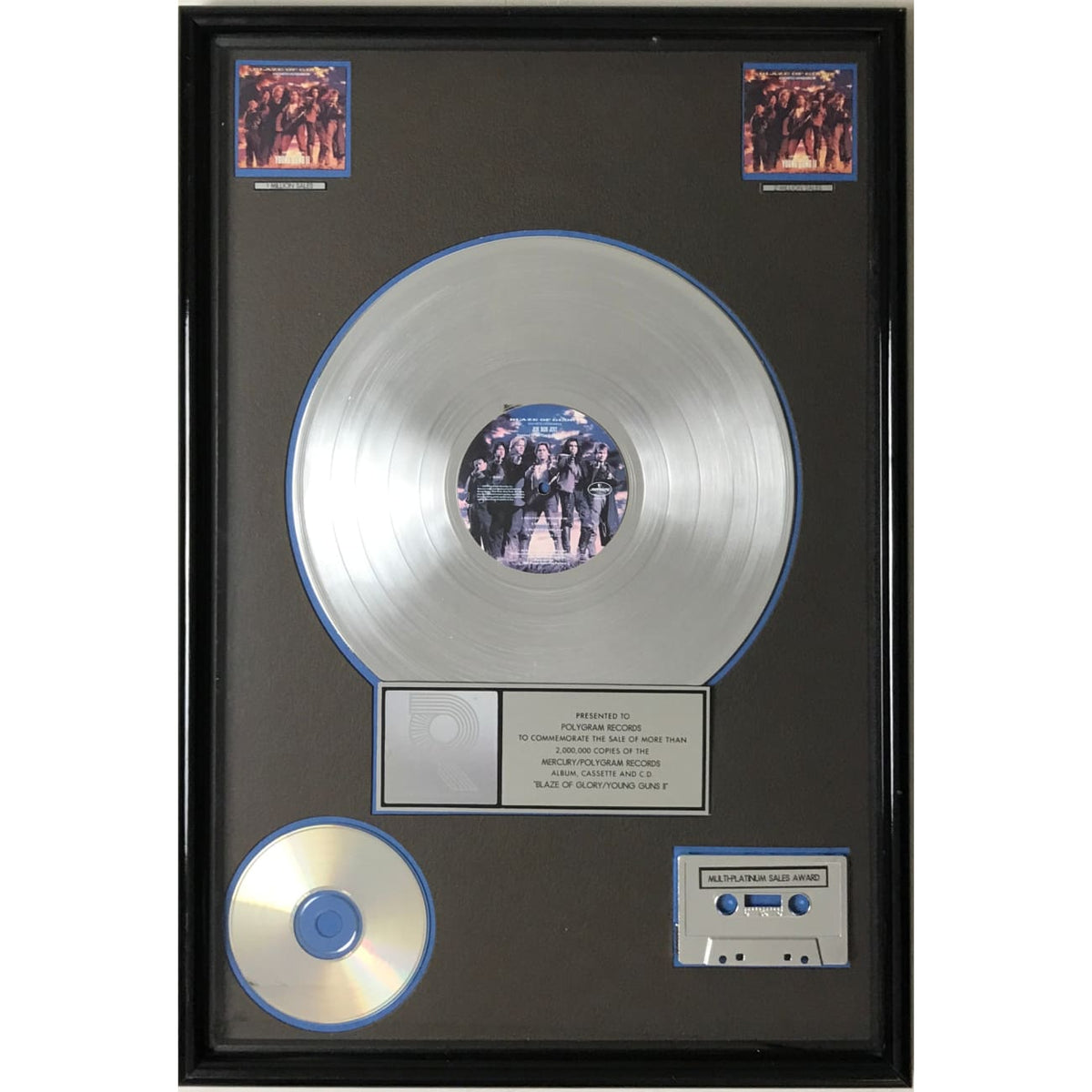 musicgoldmine.com - Jon Bon Jovi Blaze Of Glory RIAA 2x Multi-Platinum ...