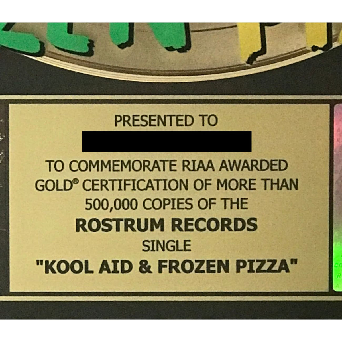 musicgoldmine.com - Mac Miller "Kool-Aid & Frozen Pizza" RIAA Gold ...