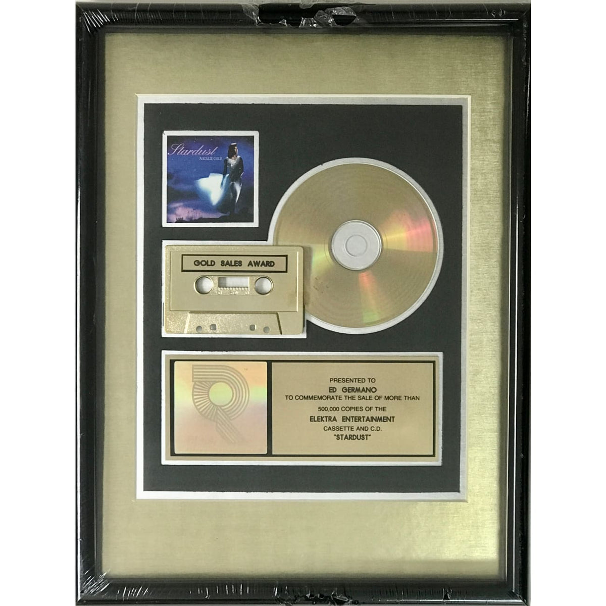 musicgoldmine.com - Natalie Cole Stardust RIAA Gold Album Award- New ...
