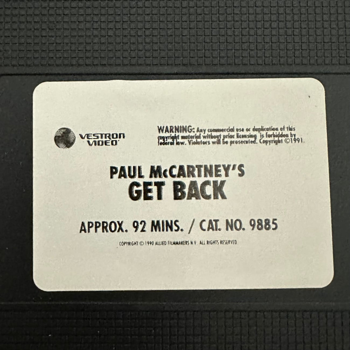musicgoldmine.com - Paul McCartney's Get Back 1991 VHS – MusicGoldmine.com