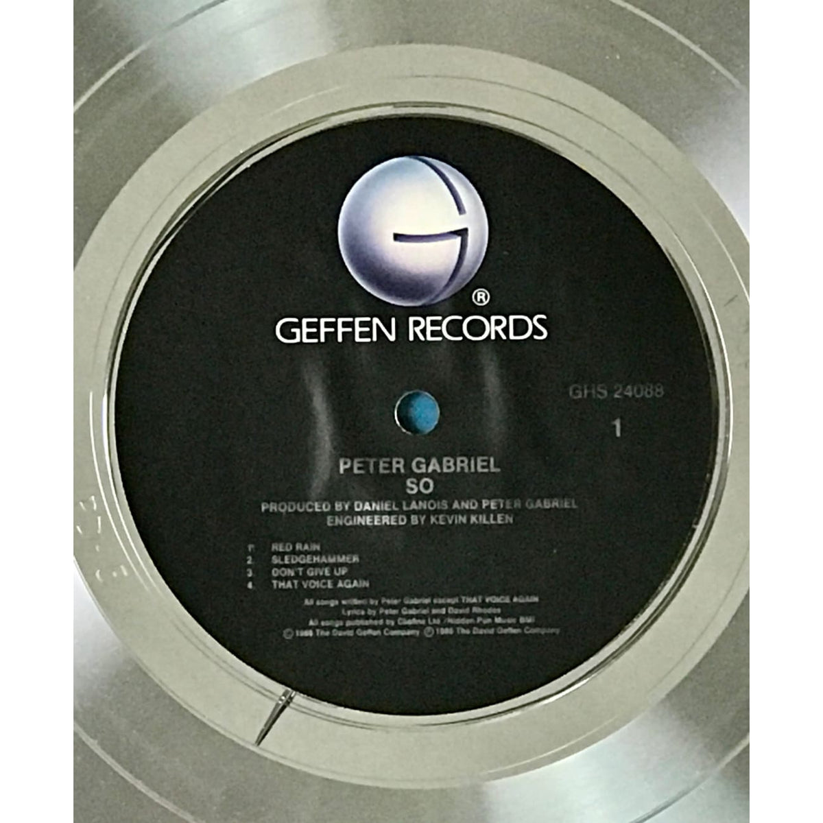 musicgoldmine.com - Peter Gabriel So RIAA 4x Multi-Platinum Album Award ...