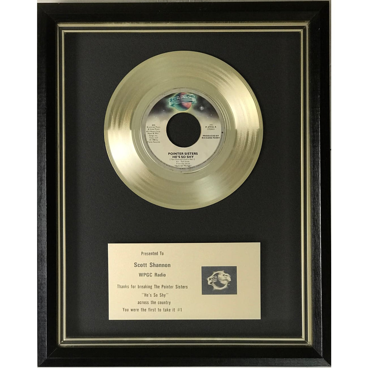 musicgoldmine.com - Pointer Sisters "He's So Shy" 1980 Planet Records ...