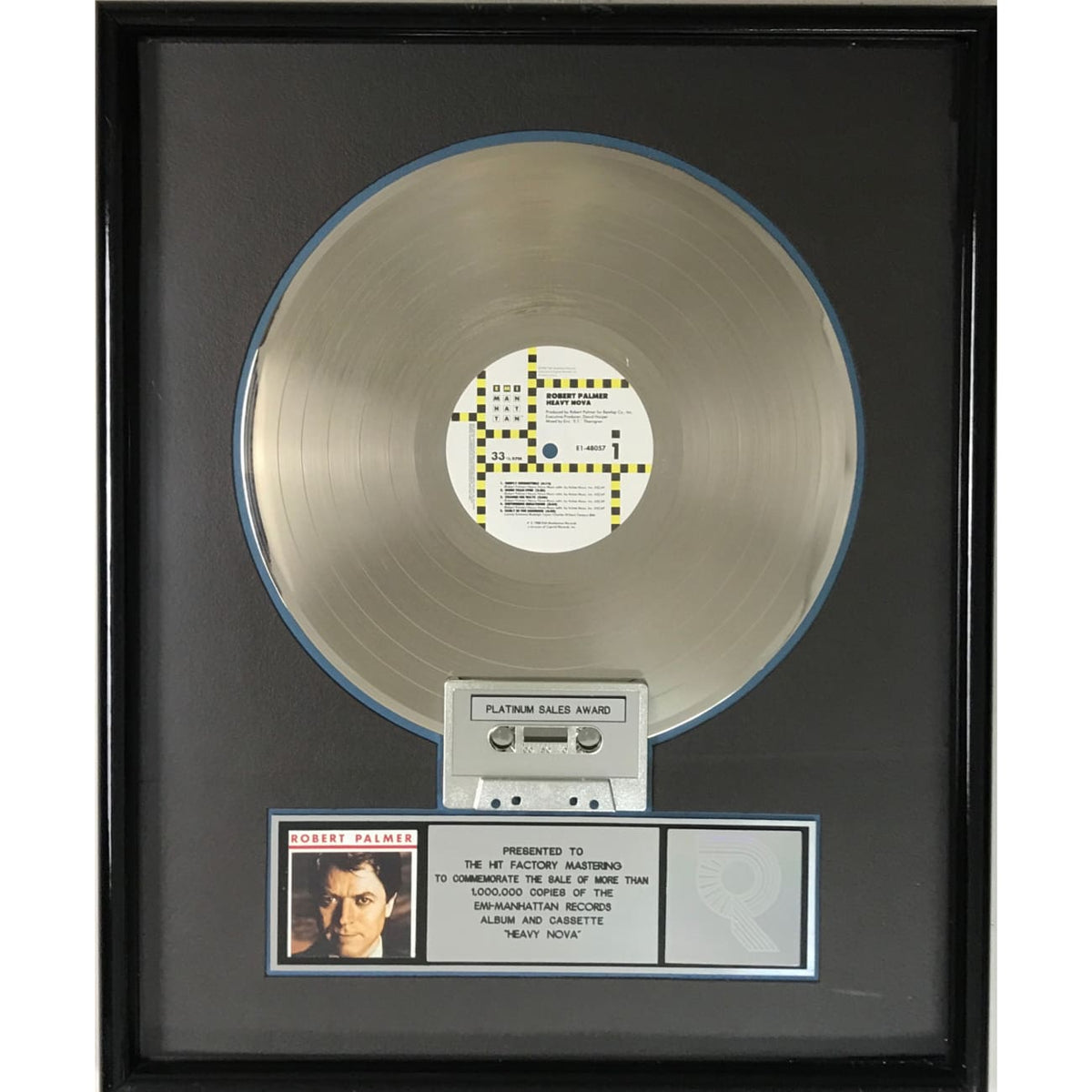 musicgoldmine.com - Robert Palmer Heavy Nova RIAA Platinum Album Award ...