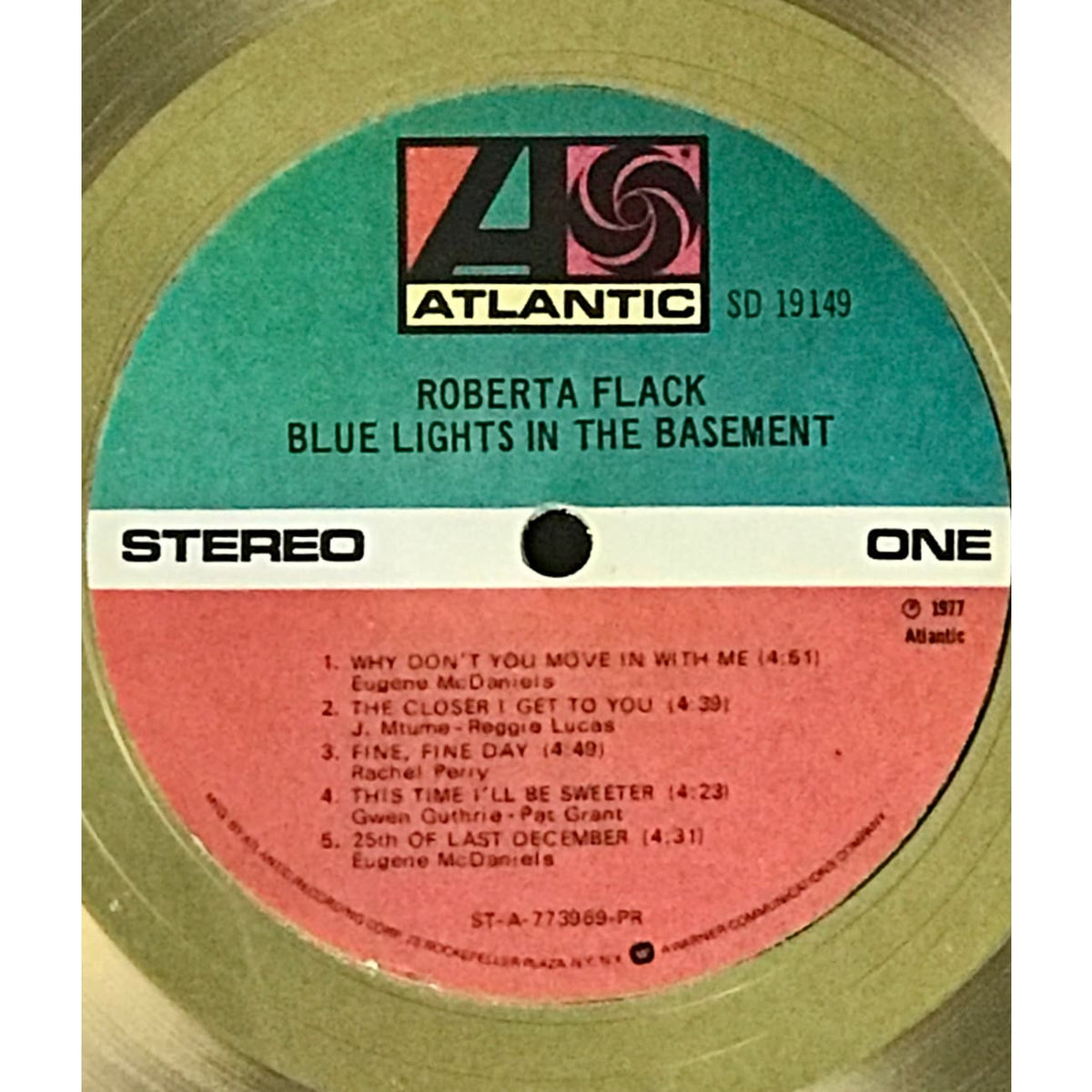 musicgoldmine.com - Roberta Flack Blue Lights In The Basement RIAA Gold ...