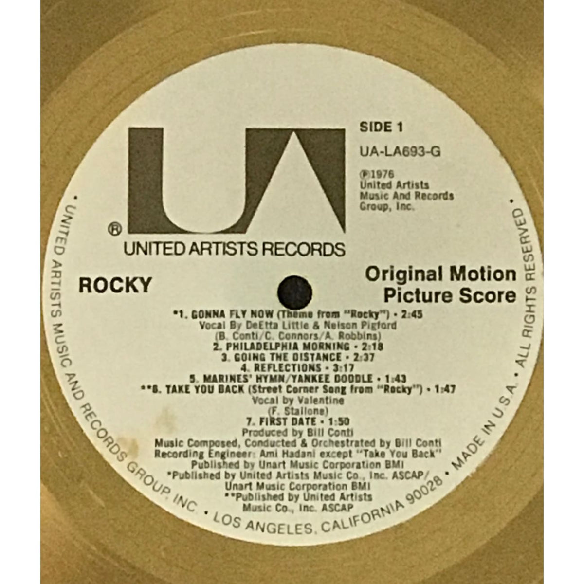 musicgoldmine.com - Rocky Soundtrack RIAA Gold Album Award ...