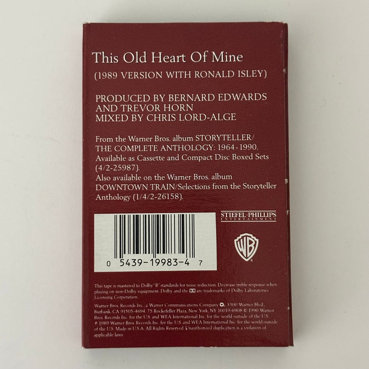 musicgoldmine.com - Rod Stewart "This Old Heart of Mine" 1989 Cassette ...