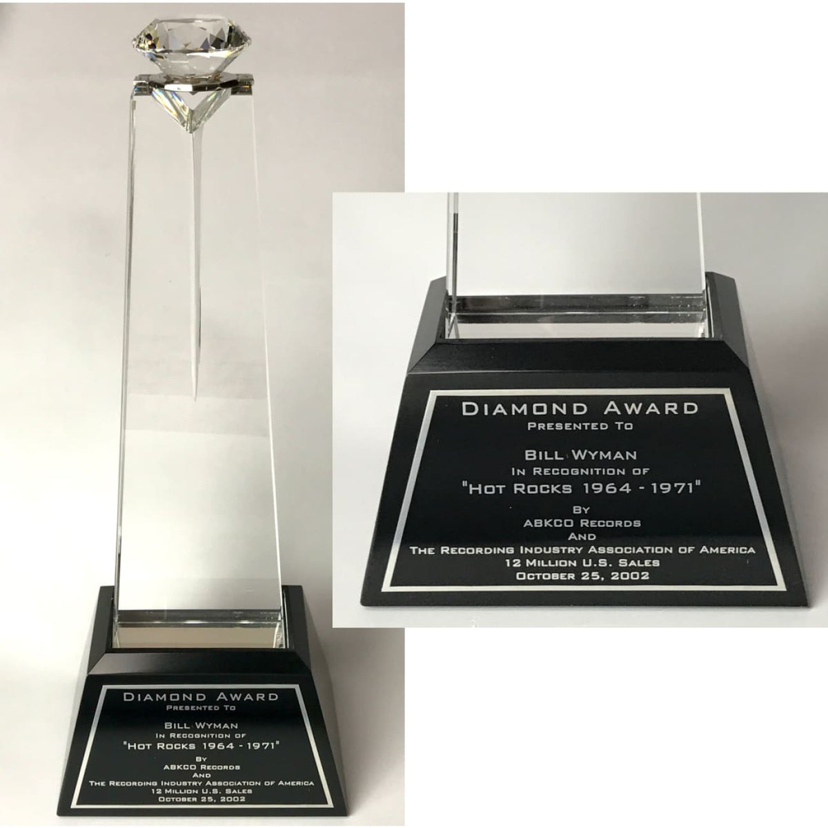 musicgoldmine.com - Rolling Stones Hot Rocks RIAA Diamond Album Award ...