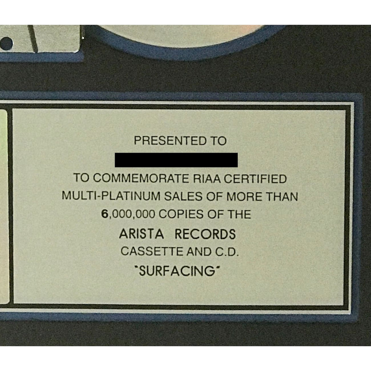 musicgoldmine.com - Sarah McLachlan Surfacing RIAA 6x Multi-Platinum ...