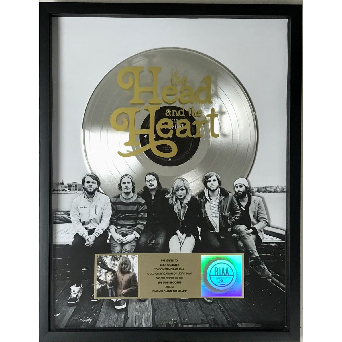 musicgoldmine.com - The Head And The Heart debut RIAA Gold Album Award ...