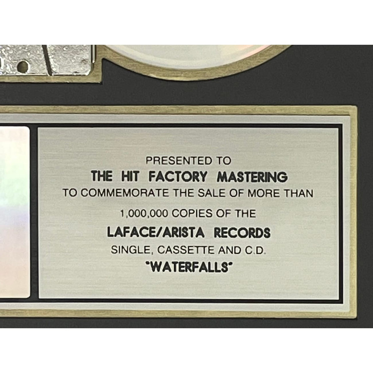 musicgoldmine.com - TLC "Waterfalls" RIAA Platinum Single Award ...