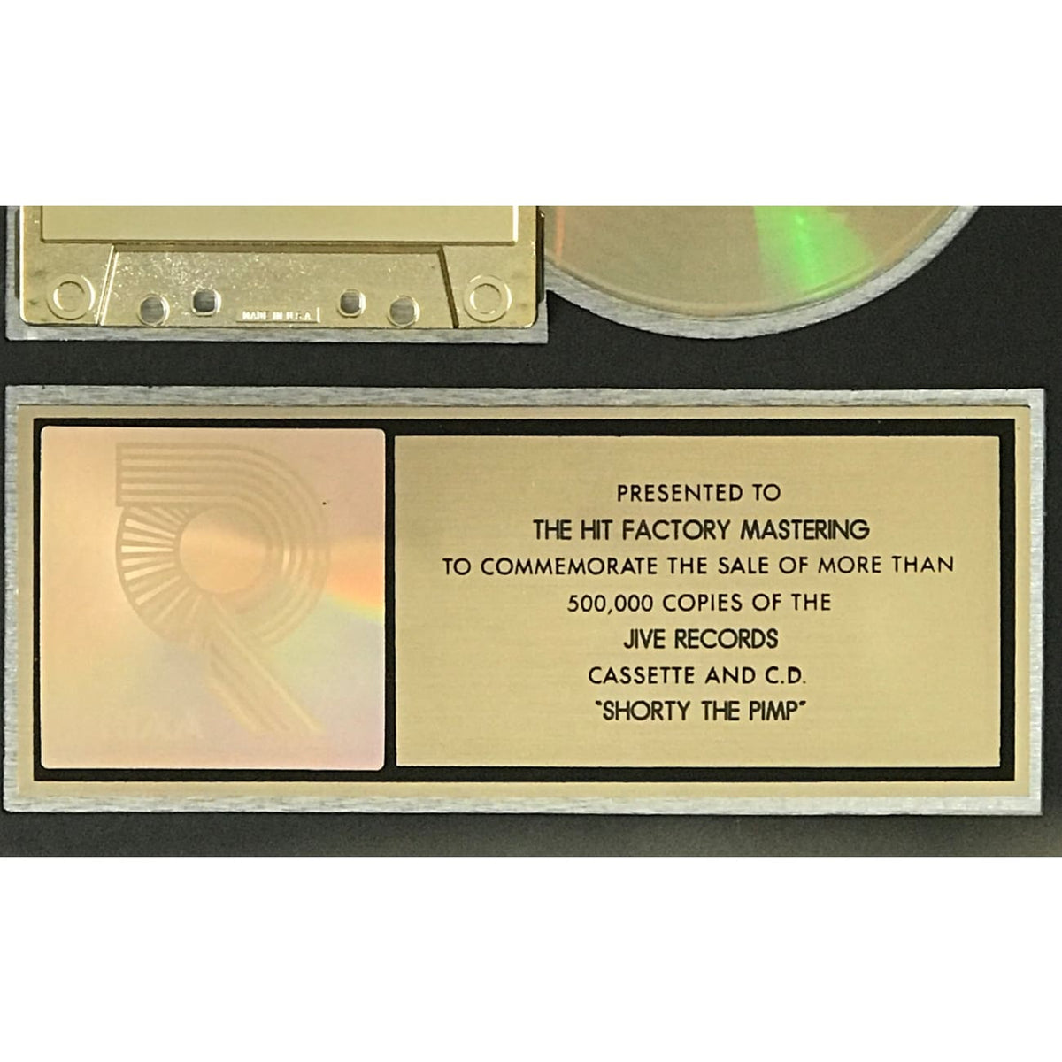 musicgoldmine.com - Too Short Shorty The Pimp RIAA Gold Album Award ...