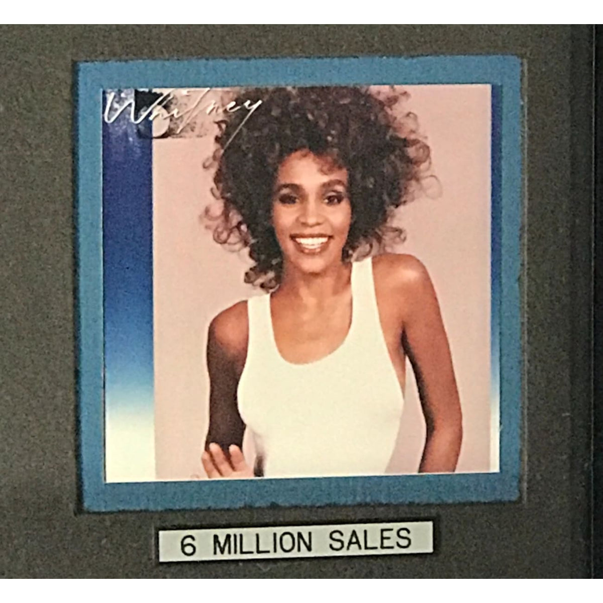 musicgoldmine.com - Whitney Houston 2nd album Whitney RIAA 6x Multi-Platinum Album Award ...