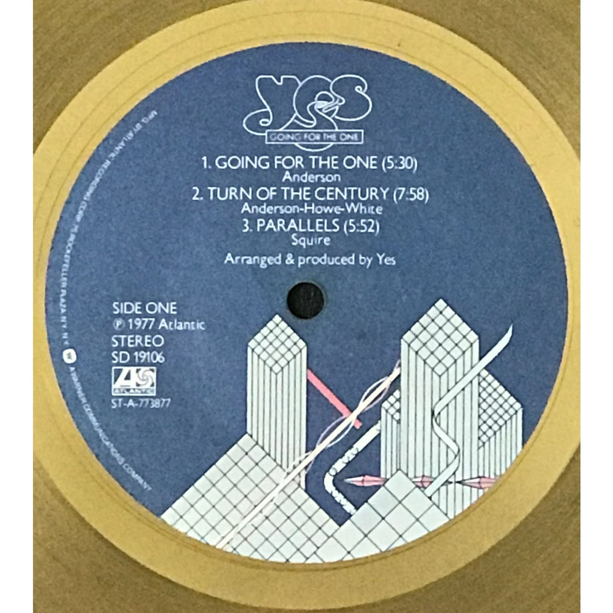 musicgoldmine.com - Yes Going For The One RIAA Gold Album Award ...