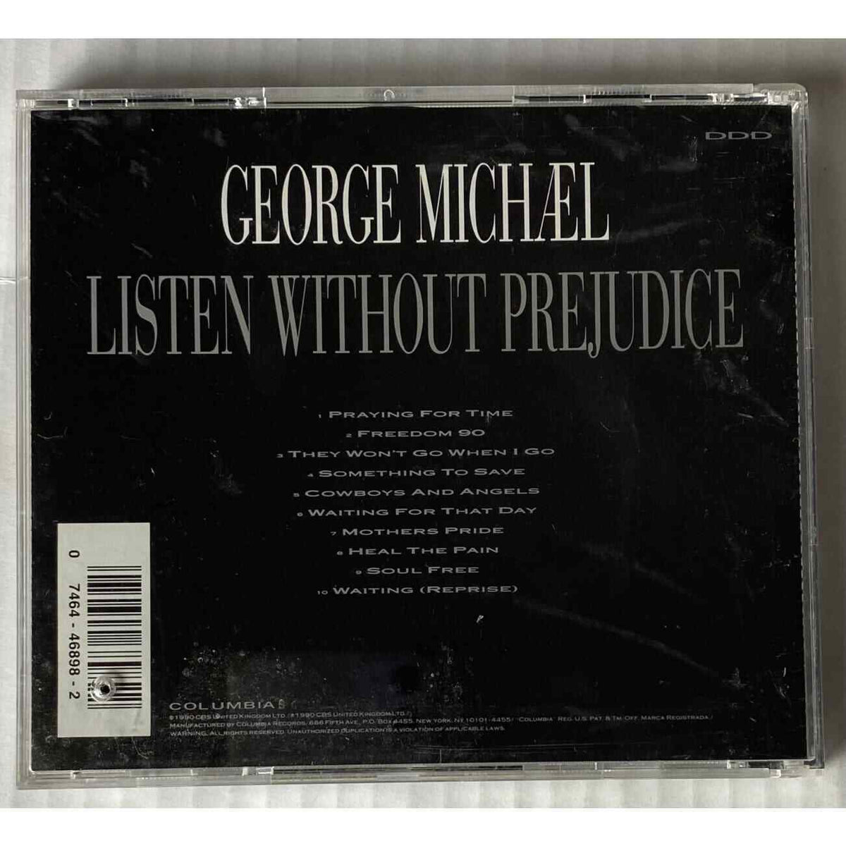 George Michael Listen Without Prejudice Vol I 1990 CD – MusicGoldmine.com