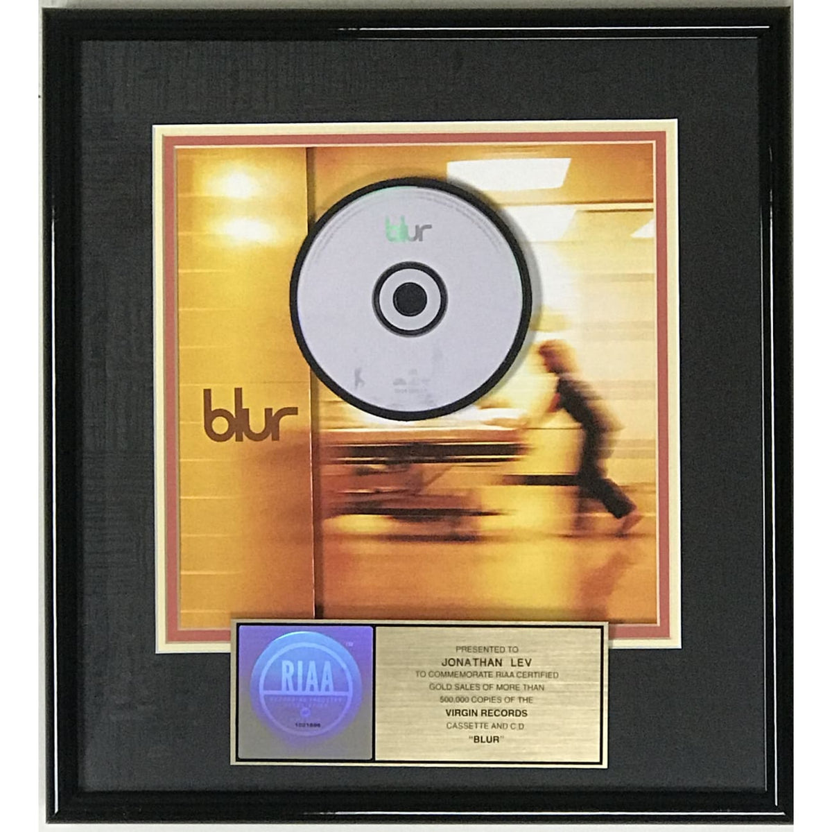 Blur self-titled RIAA Gold Album Award – MusicGoldmine.com