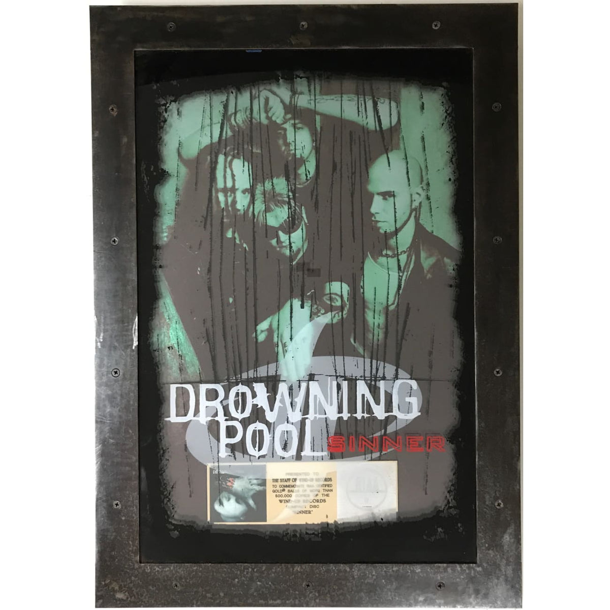 musicgoldmine.com - Drowning Pool Sinner RIAA Gold Album Award ...
