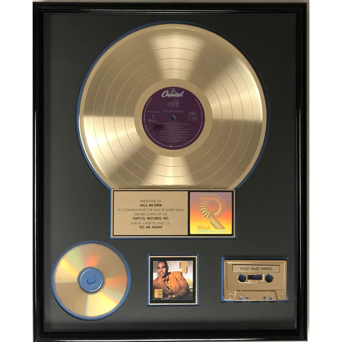 musicgoldmine.com - Freddie Jackson Do Me Again RIAA Gold Album Award ...