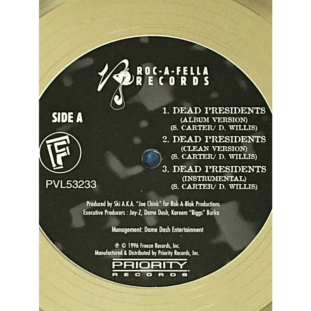 musicgoldmine.com - Jay-Z "Dead Presidents" RIAA Gold Maxi-Single Award ...