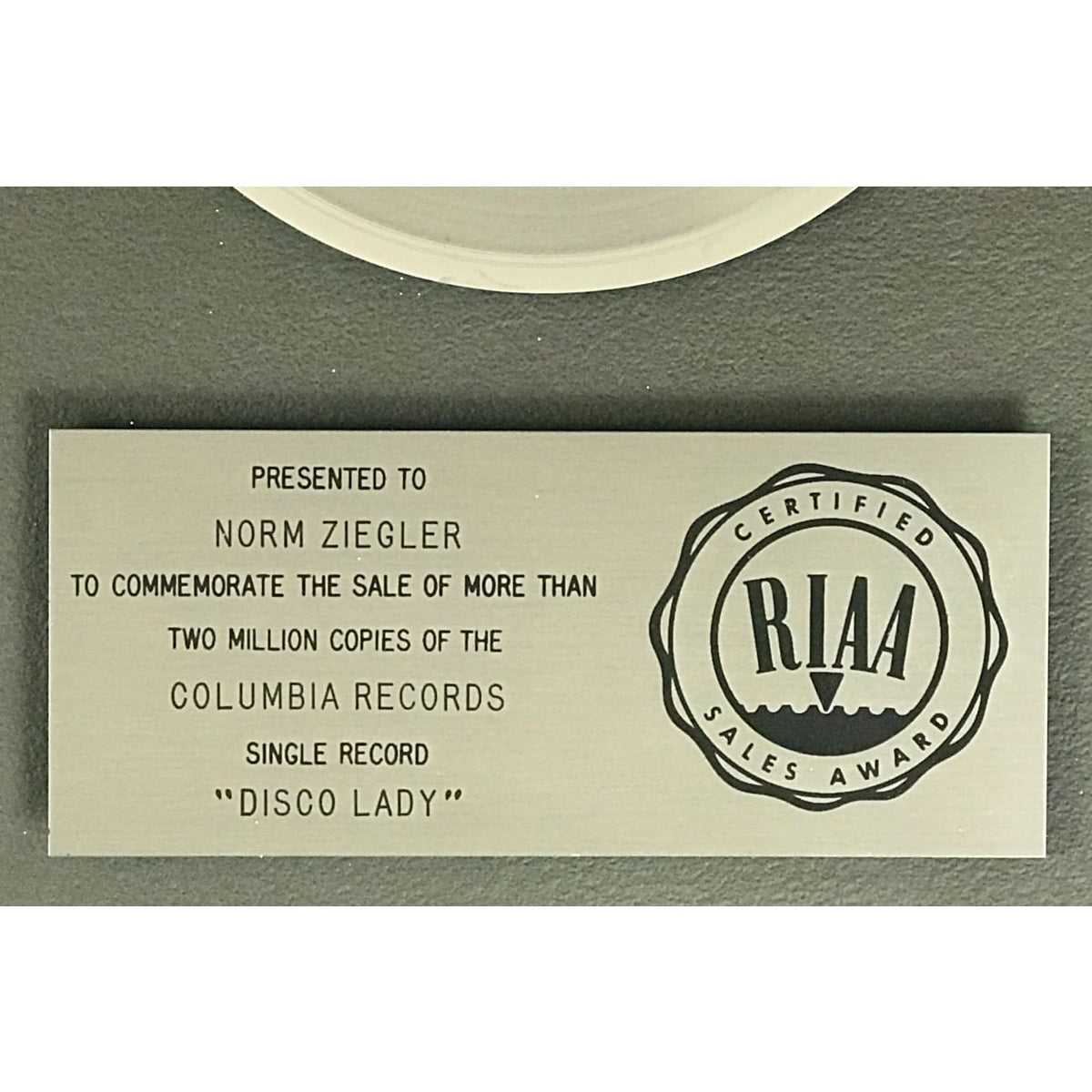 musicgoldmine.com - Johnnie Taylor Disco Lady RIAA Platinum 45 Single ...